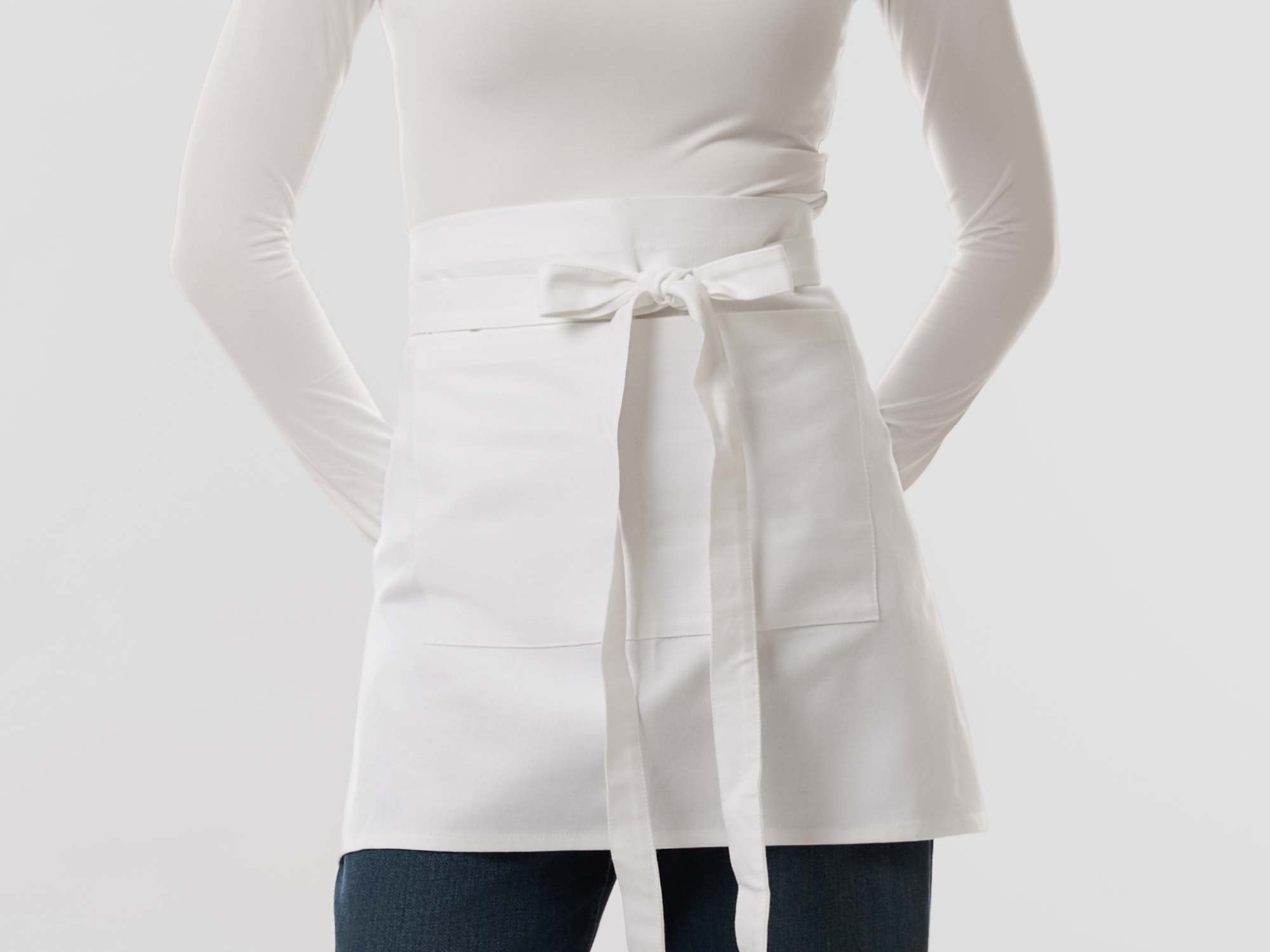 Custom printed All-Over Print Cotton Half Waist Apron - Print on demand