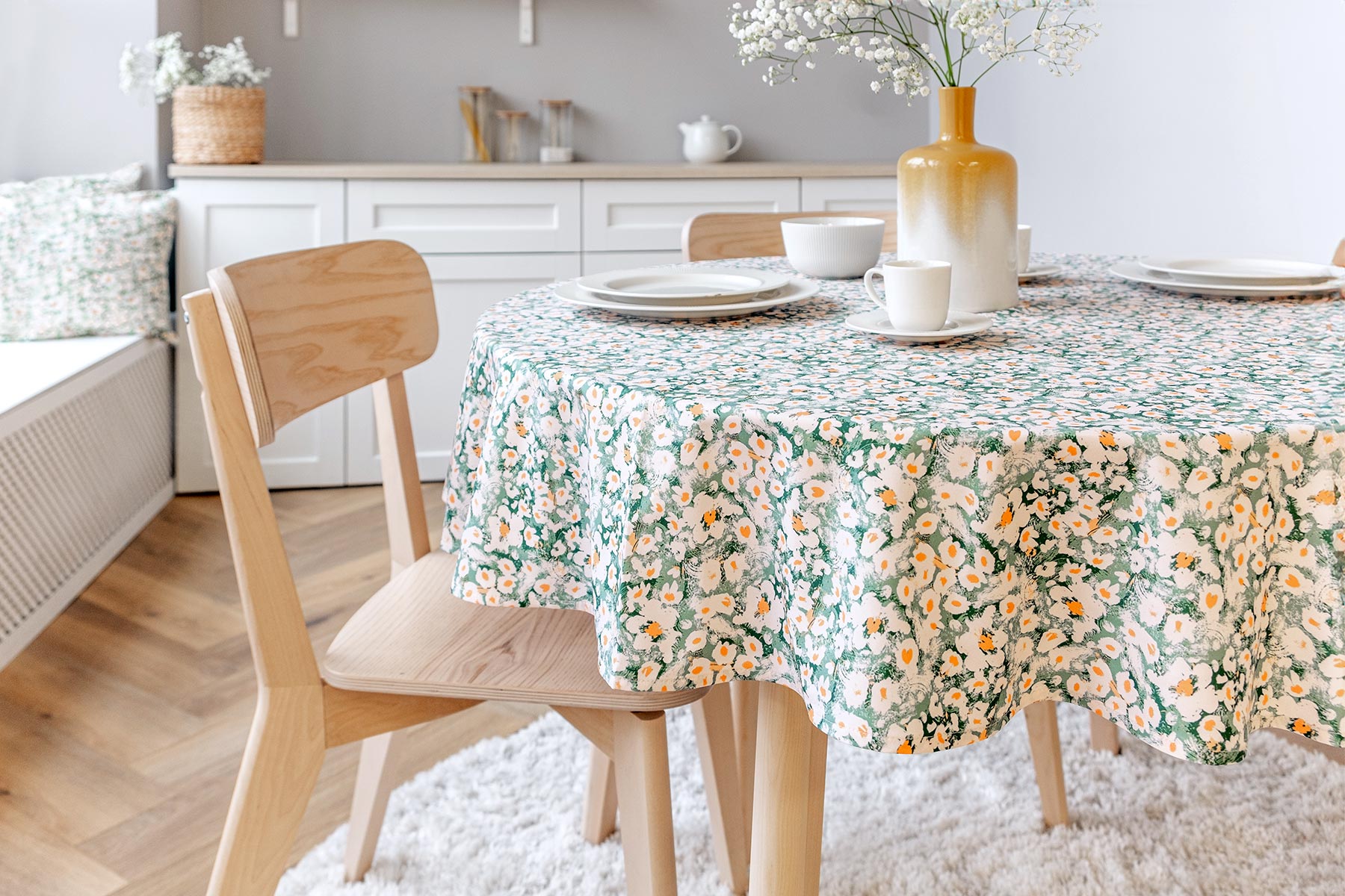 Custom printed Custom Round Tablecloth - Print on demand